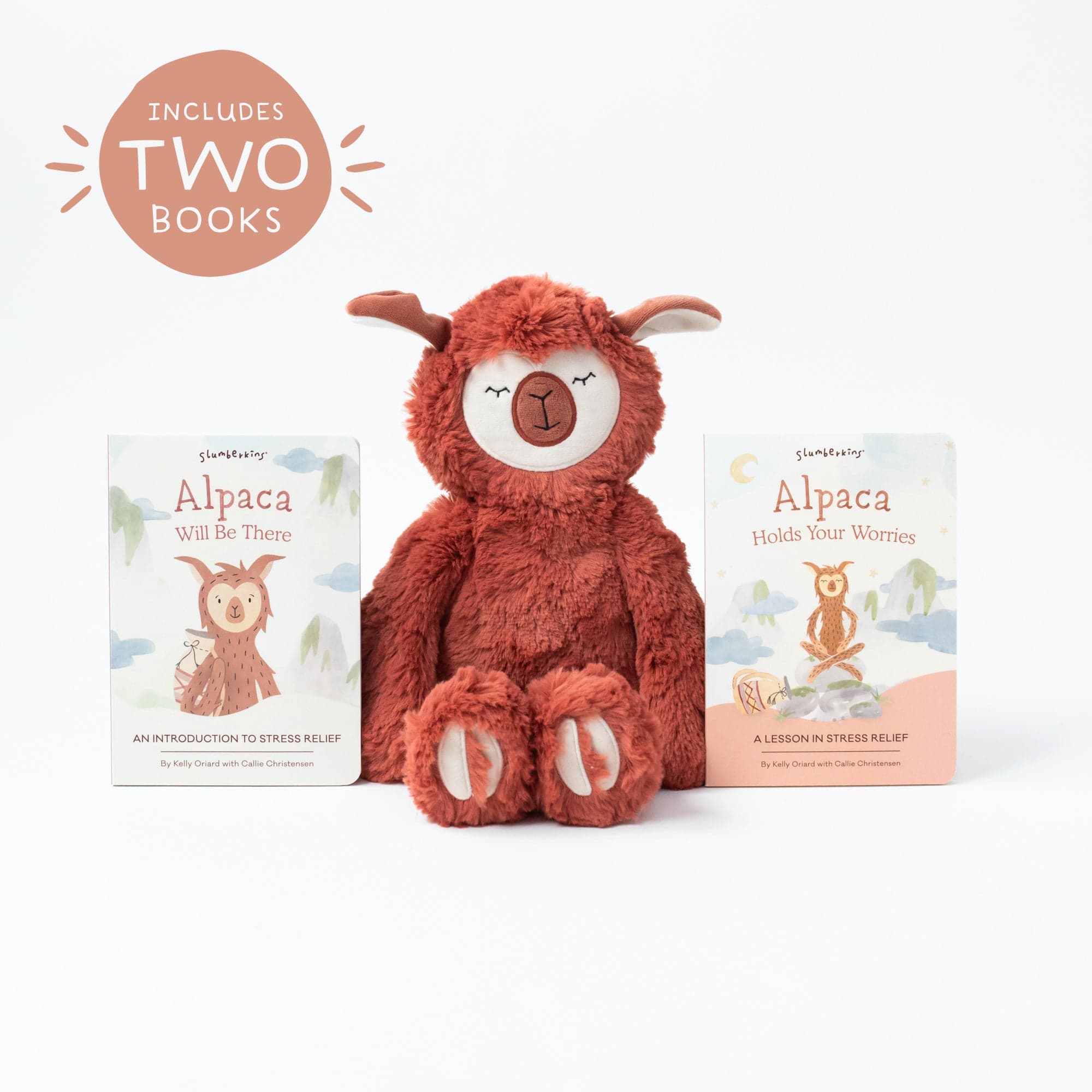 Stuffed Alpaca & Books on Stress Relief for Kids | Slumberkins